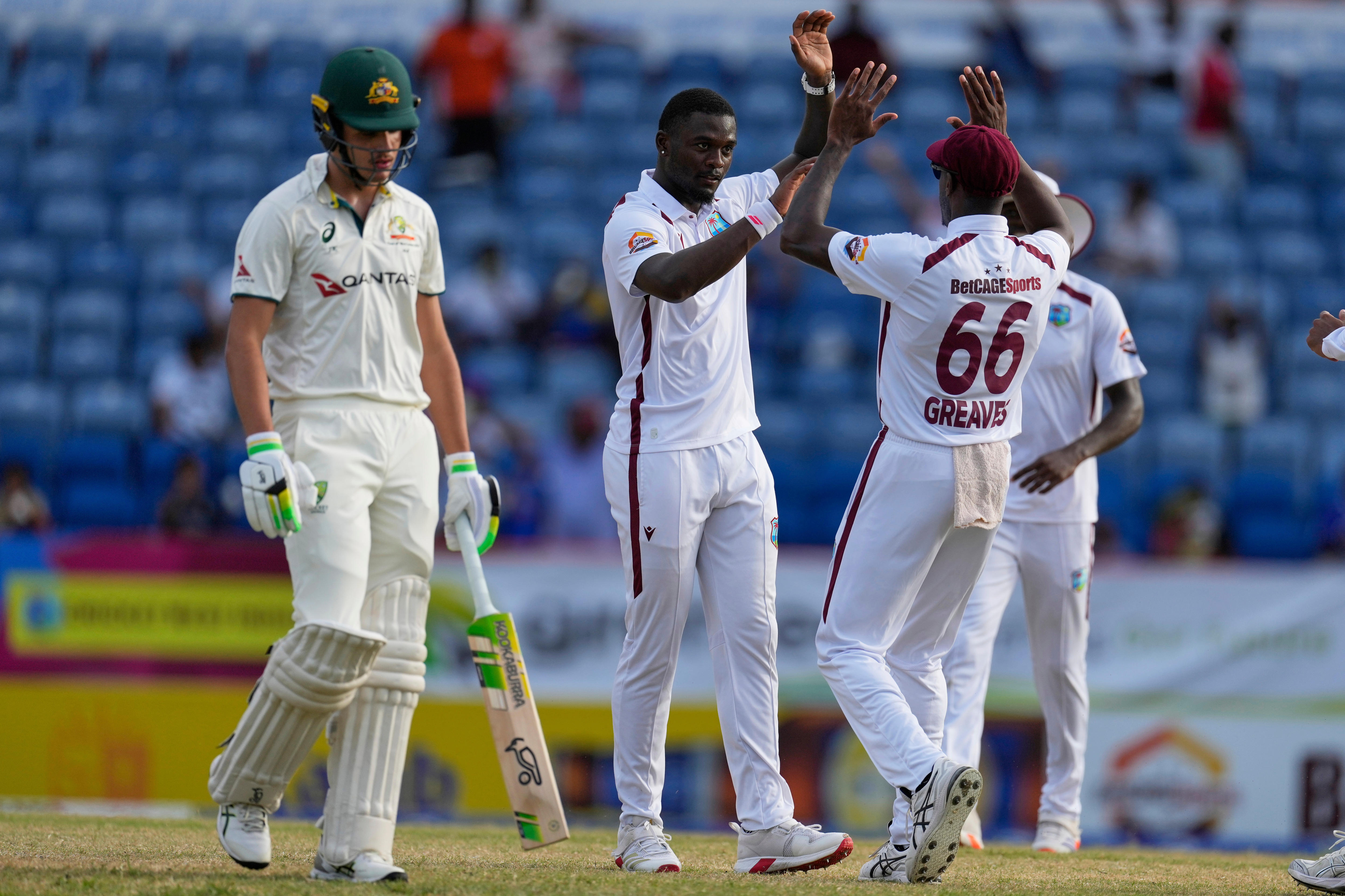 West Indies vs Australia: Sam Konstas, Usman Khawaja out late on day ...