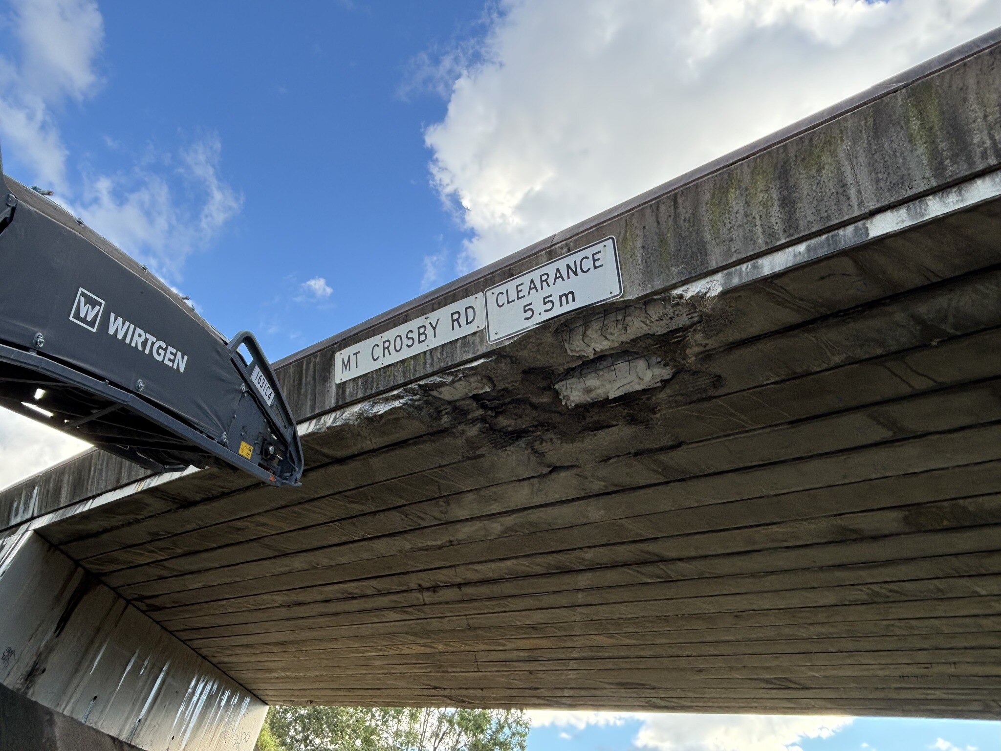 Mount Crosby overpass reopens after truck crashes into bridge on ...
