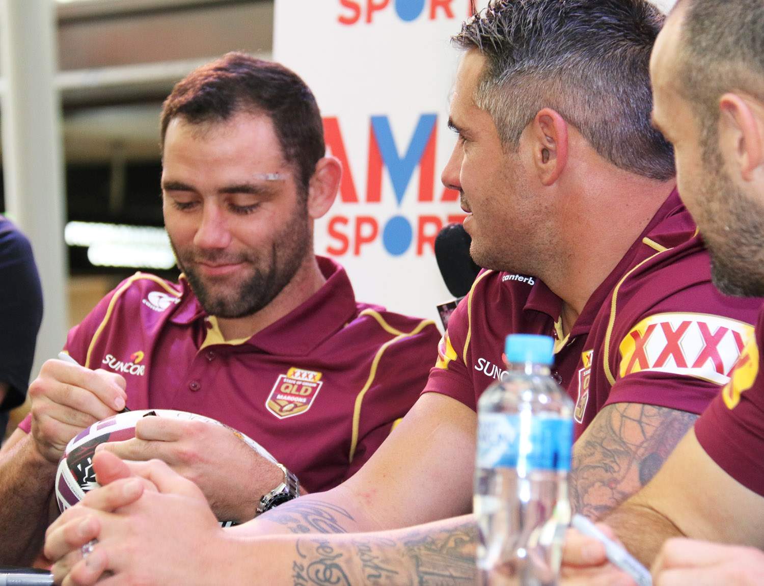 State of Origin: Hundreds line up to meet champion Maroons players in ...