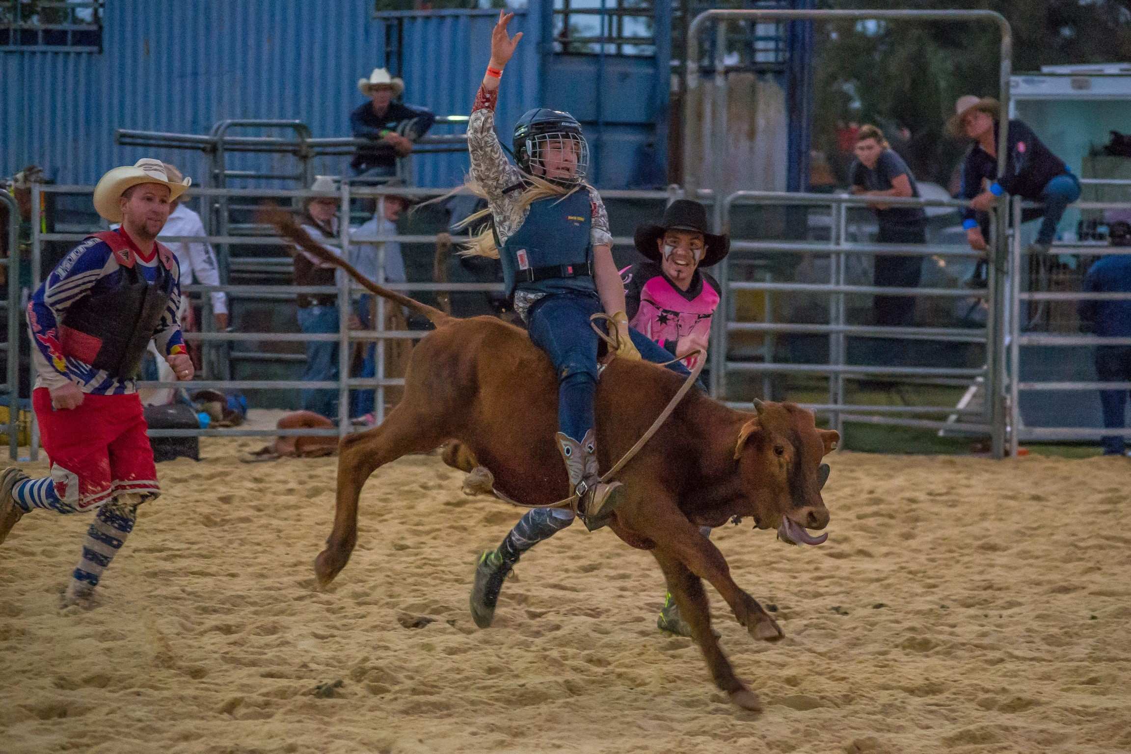 The 11-year-old girl taking on the boys in the world of bull riding ...