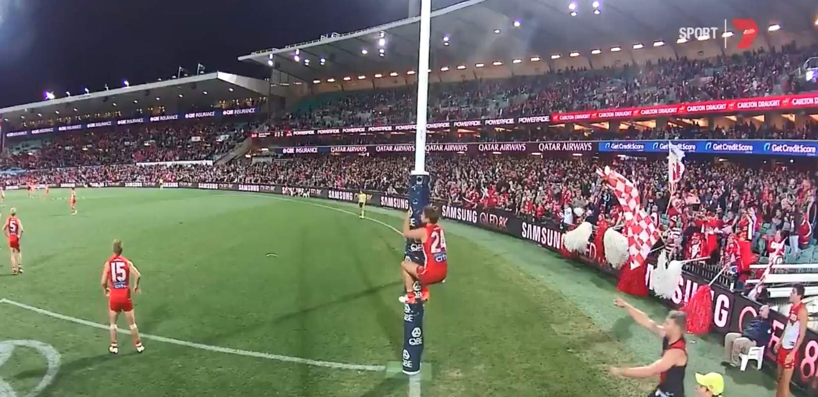 Sydney Swans' Dane Rampe fined for post-climbing exploits despite ...