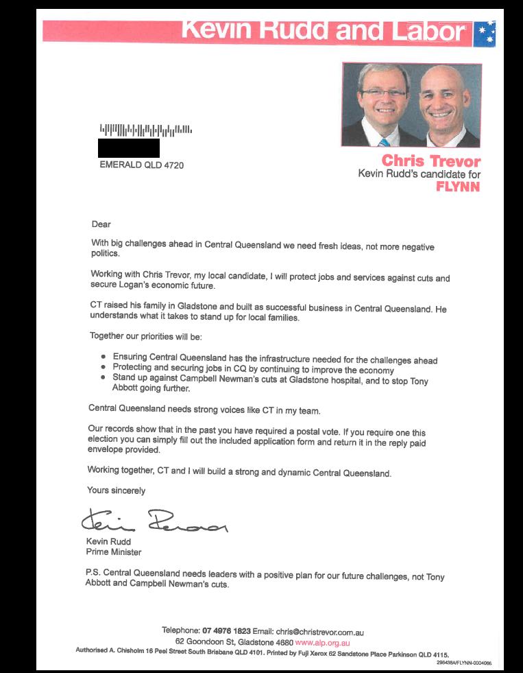 ALP candidate embarrassed over central Qld campaign letters gaffe - ABC ...