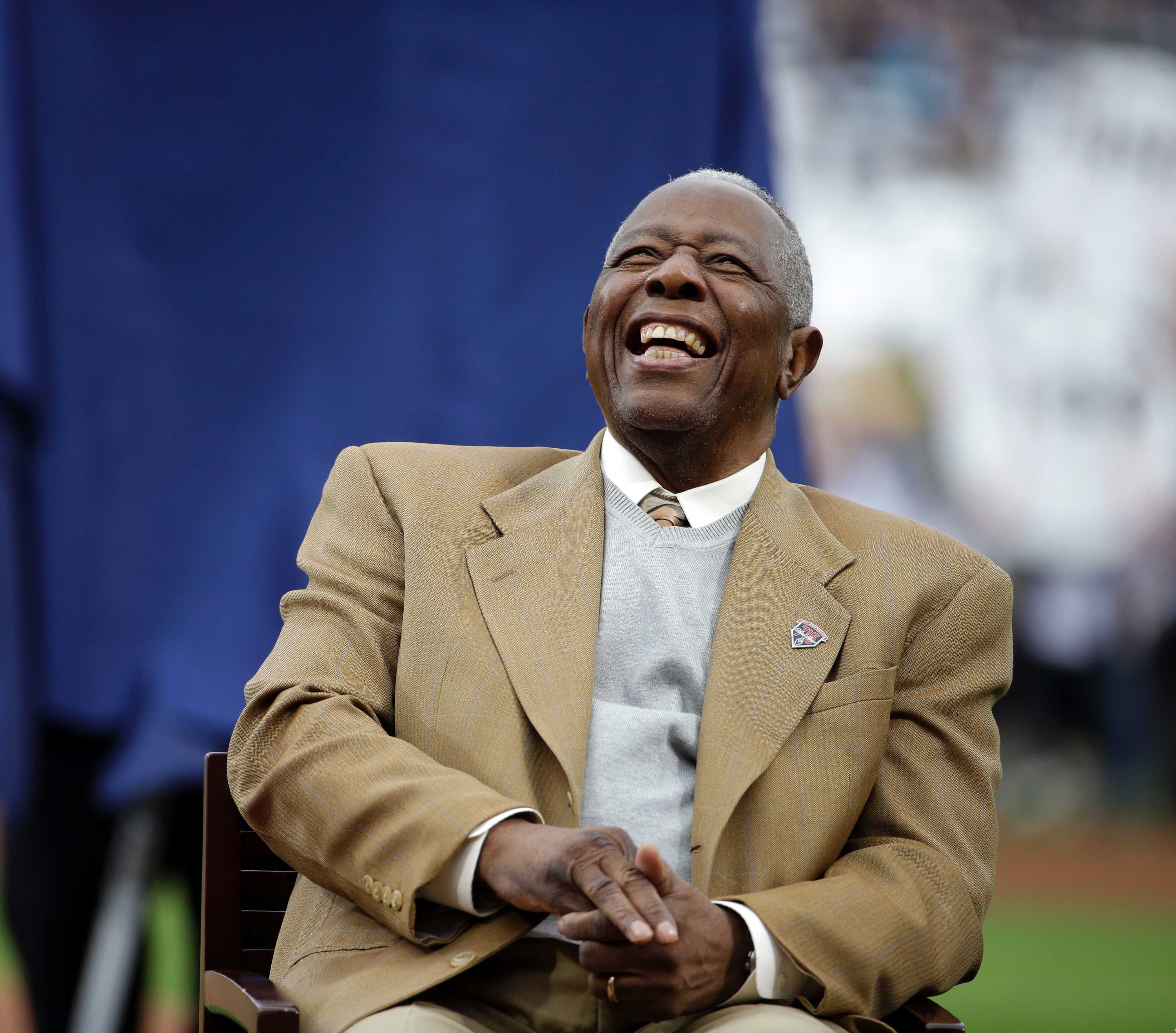 Hank Aaron, Major League Baseball's one-time home run record holder ...