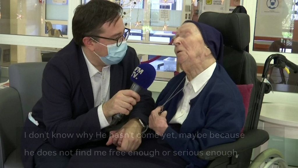 Europe's oldest person, French nun Lucile Randon, overcomes coronavirus ...