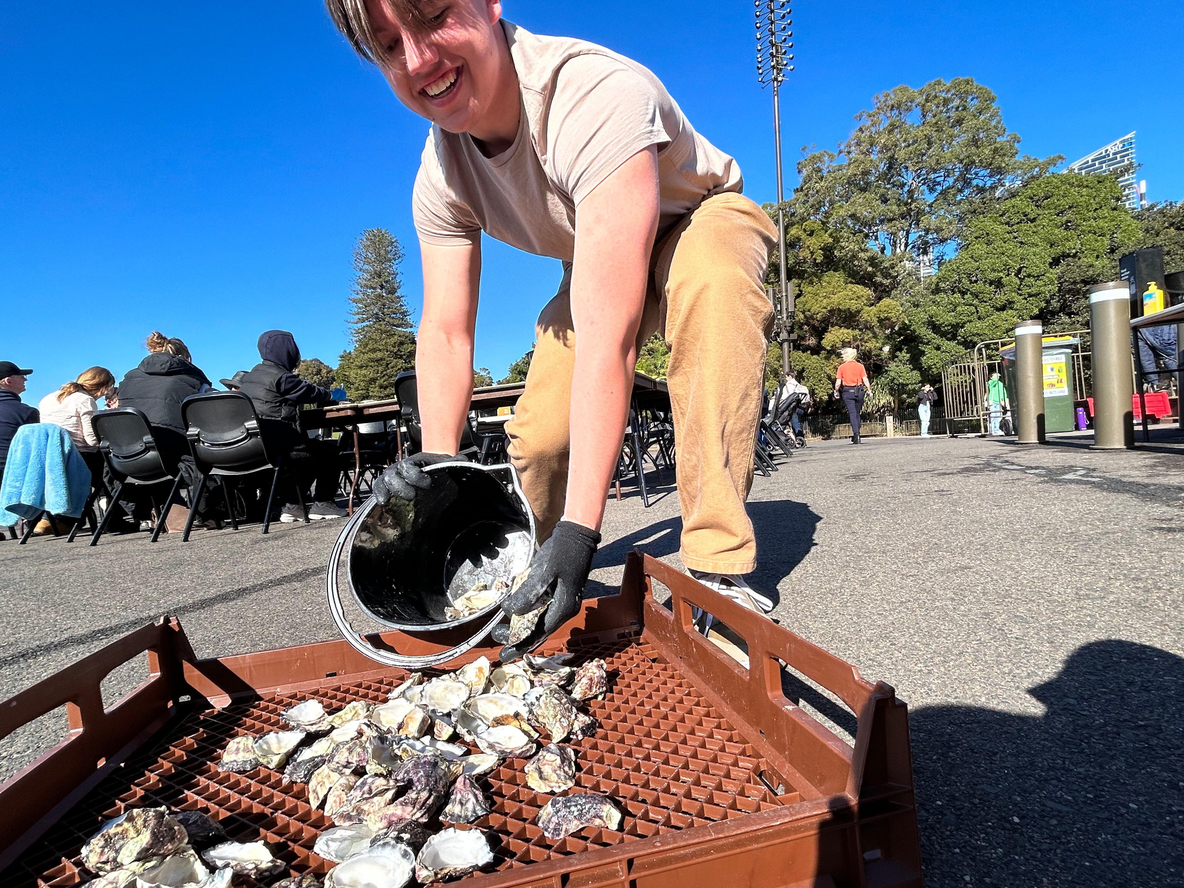 Indigenous artist uses tens of thousands of oyster shells to create ...