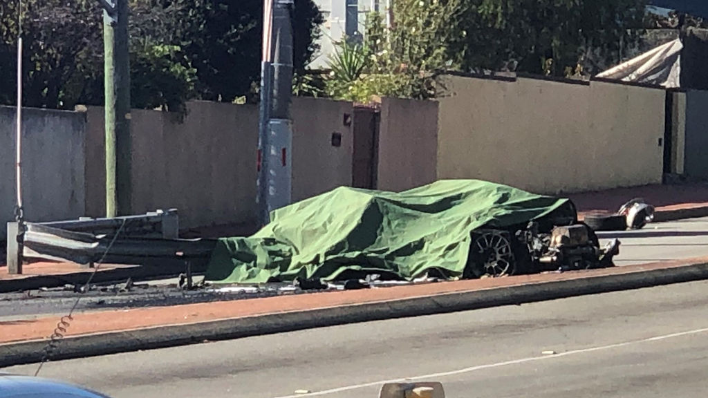 One person dead after stolen Ferrari crashes and erupts in flames in ...