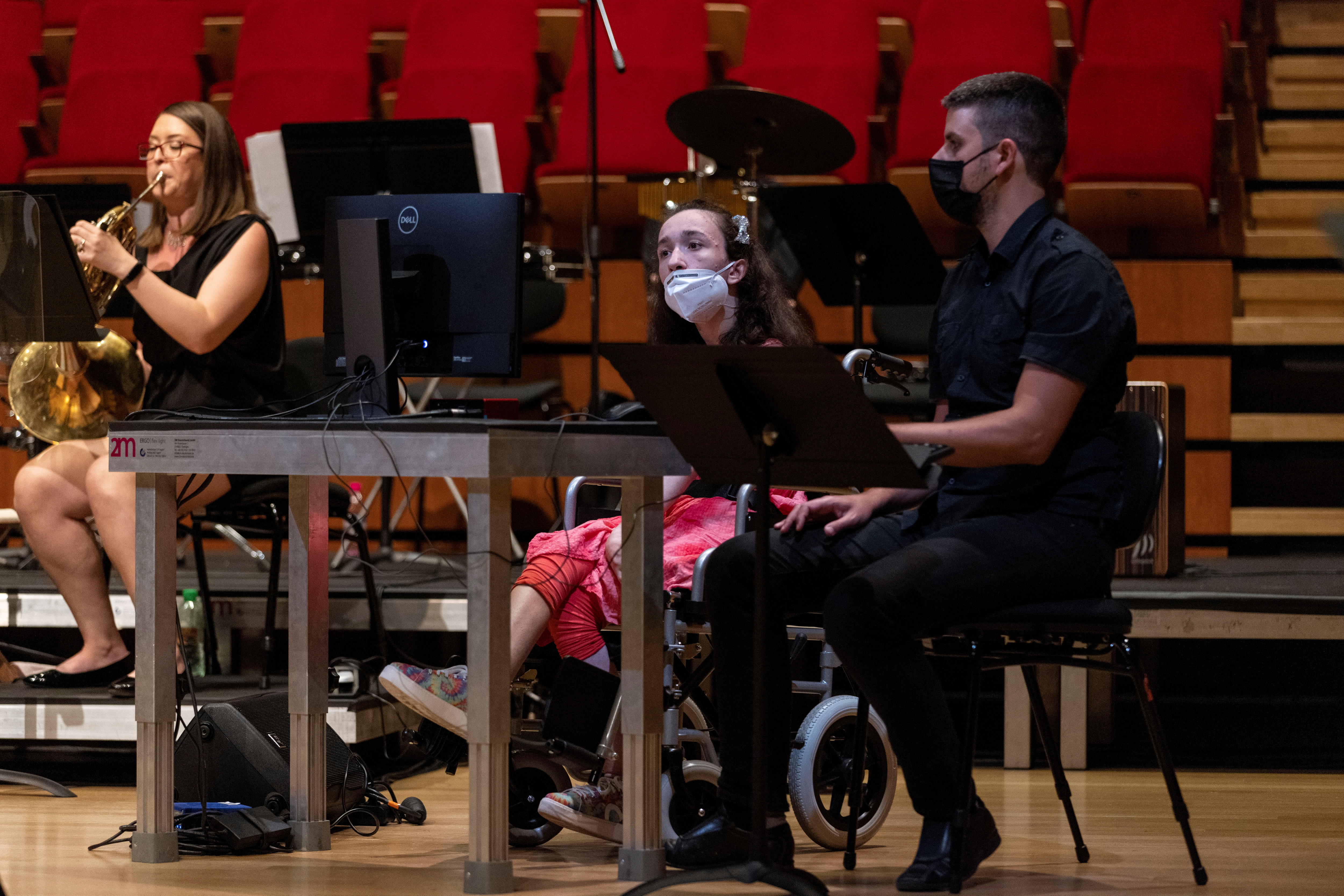 Eyeharp allows a woman with cerebral palsy to play music without using ...