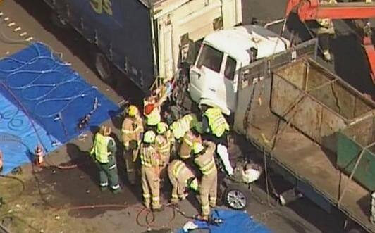 Point Cook crash: Crews free driver crushed under truck in Melbourne ...