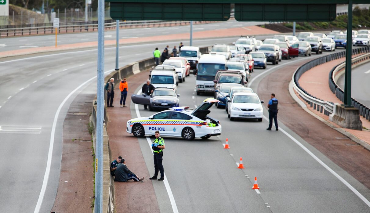 Accused East Perth gunman arrested on Graham Farmer Freeway after ...