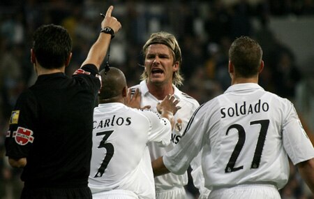 Red card to Beckham as Real crash - ABC News