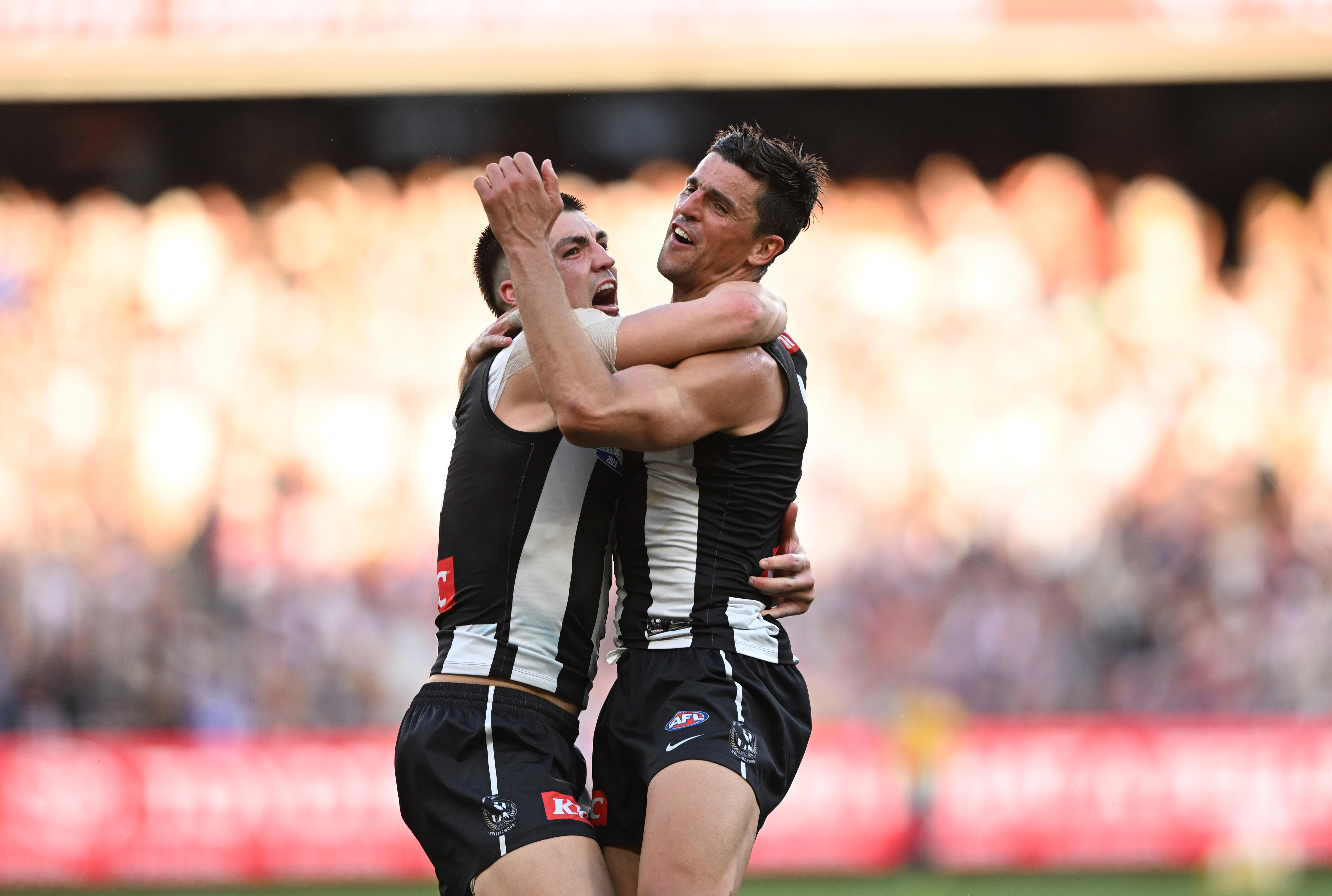 Magpies defeat Brisbane Lions by four points in classic AFL grand final ...