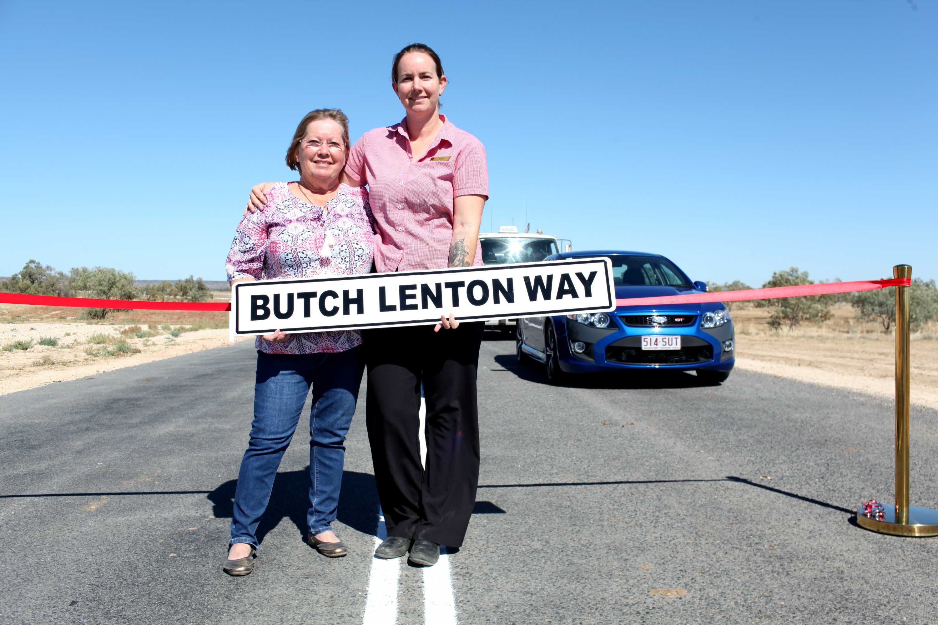 Road to Winton's famed dinosaur attraction named after 'Butch' Lenton ...