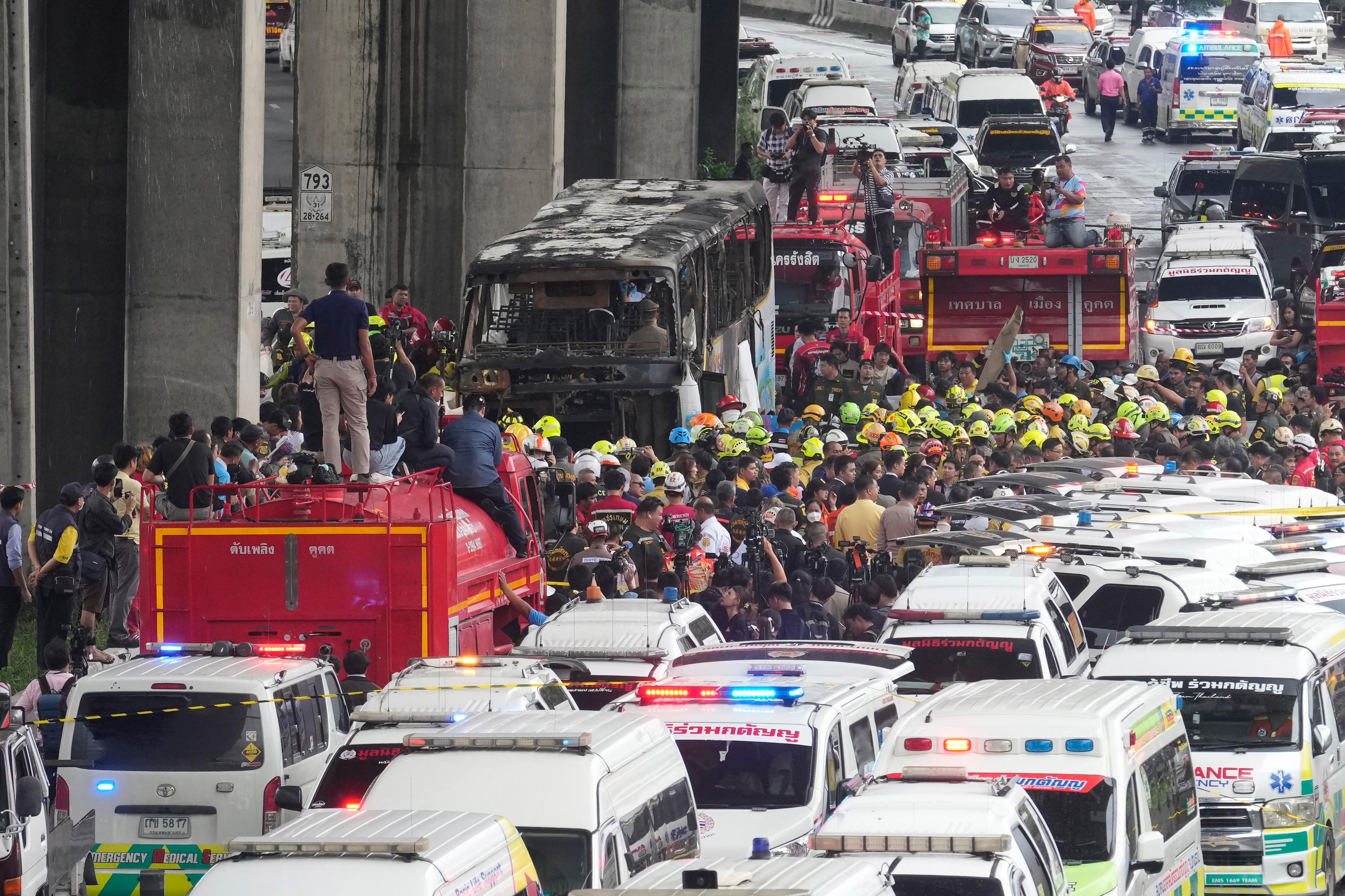 Thailand police charge bus driver after crash that killed at least 23 ...