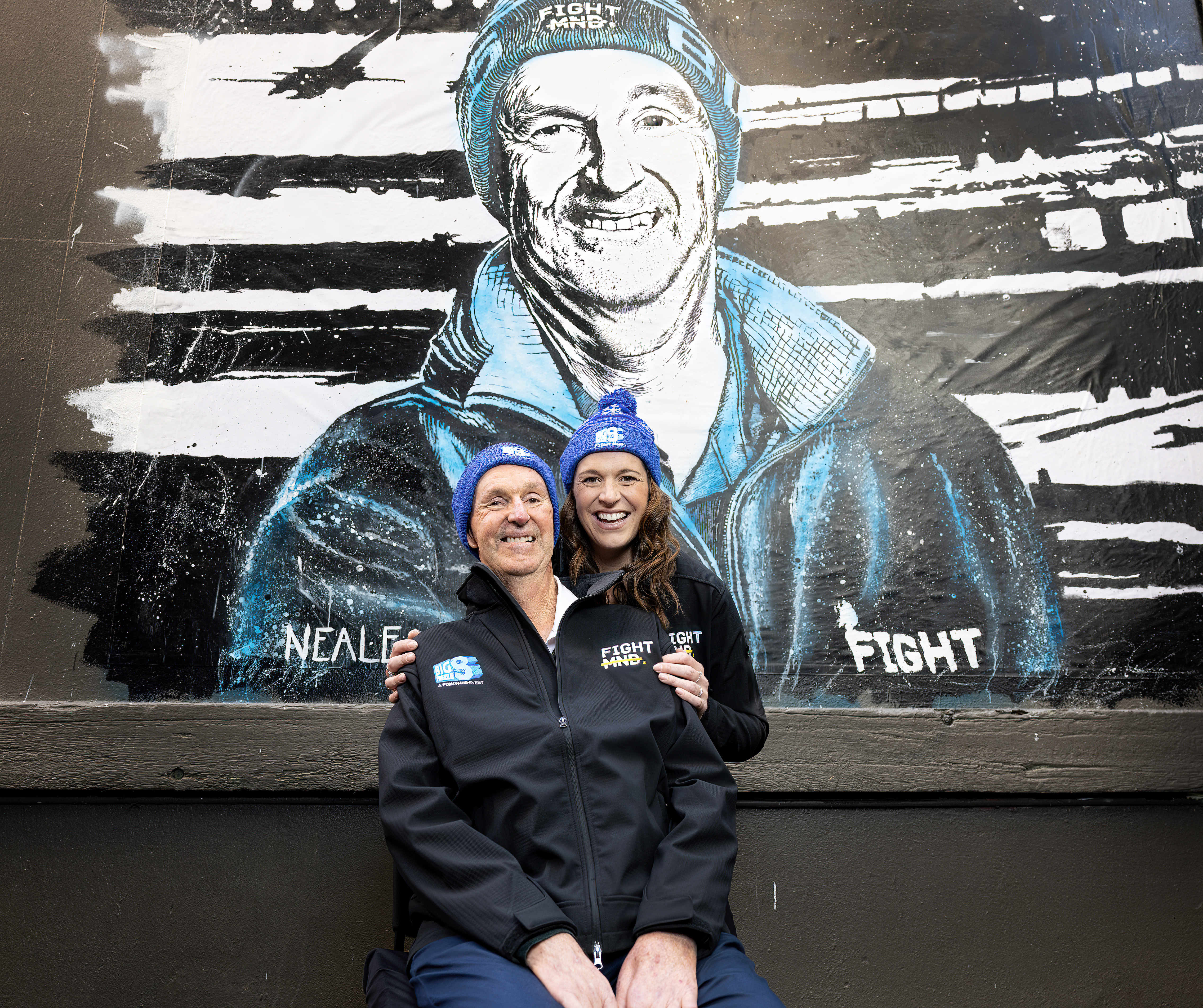 Fight MND paints the town blue with a mural of Neil Daniher - ABC listen