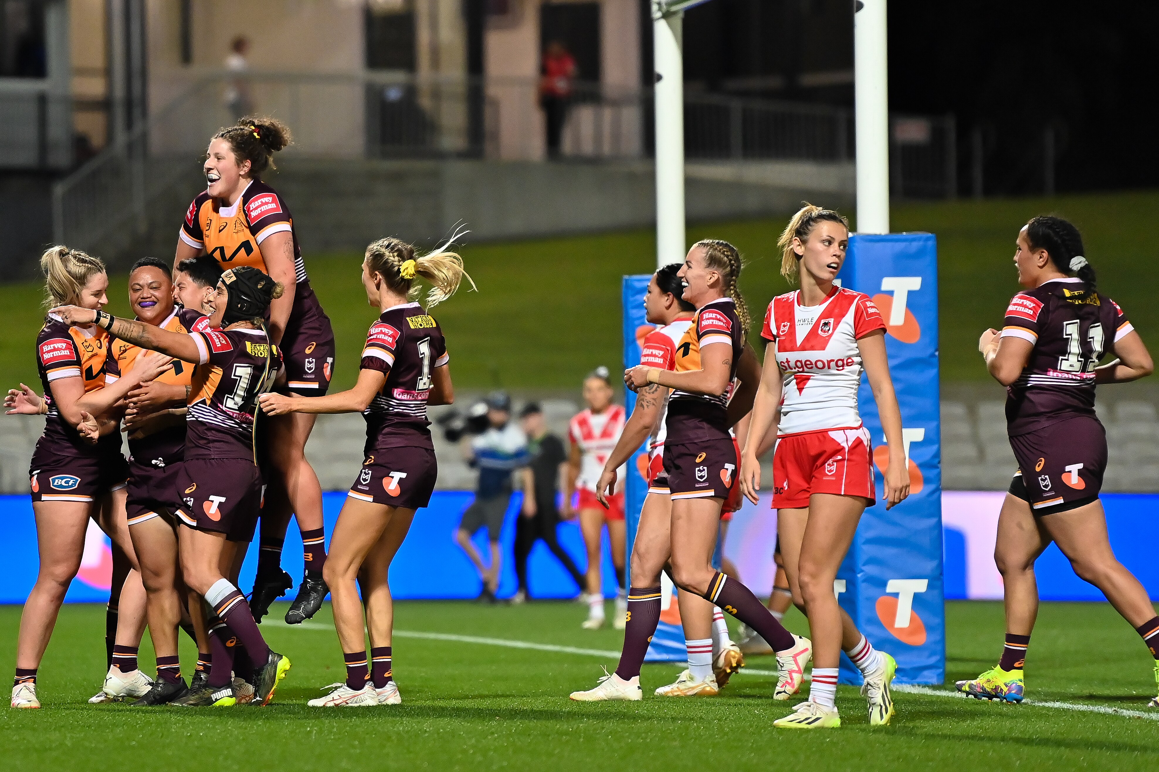 NRLW wrap: Broncos smash Dragons to secure finals spot, Roosters ...