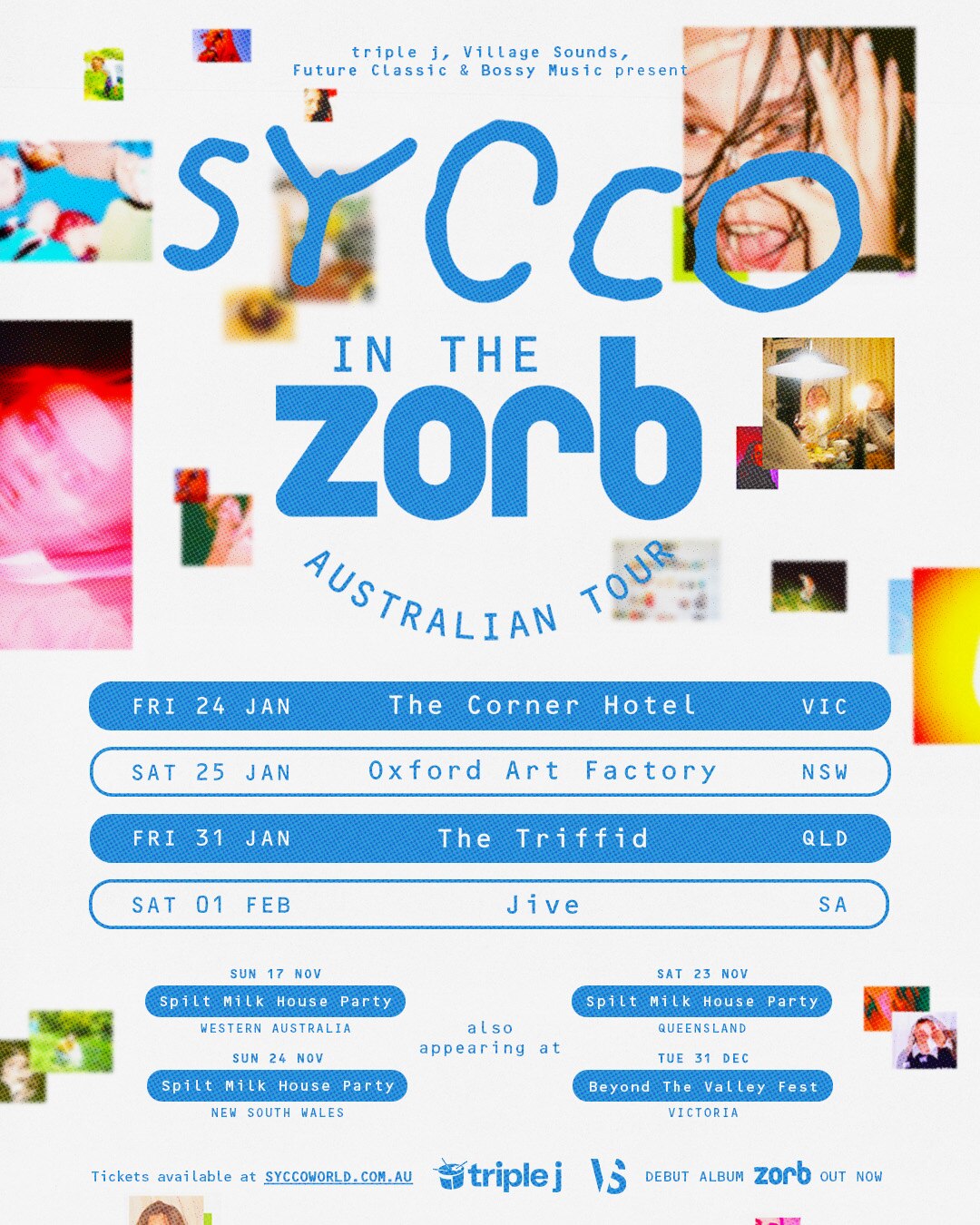 Get in the zorb with Sycco on her 2025 Australian tour - triple j
