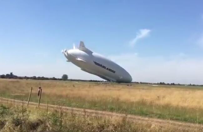 Airlander 10 airship crash-lands in slow motion during second test ...