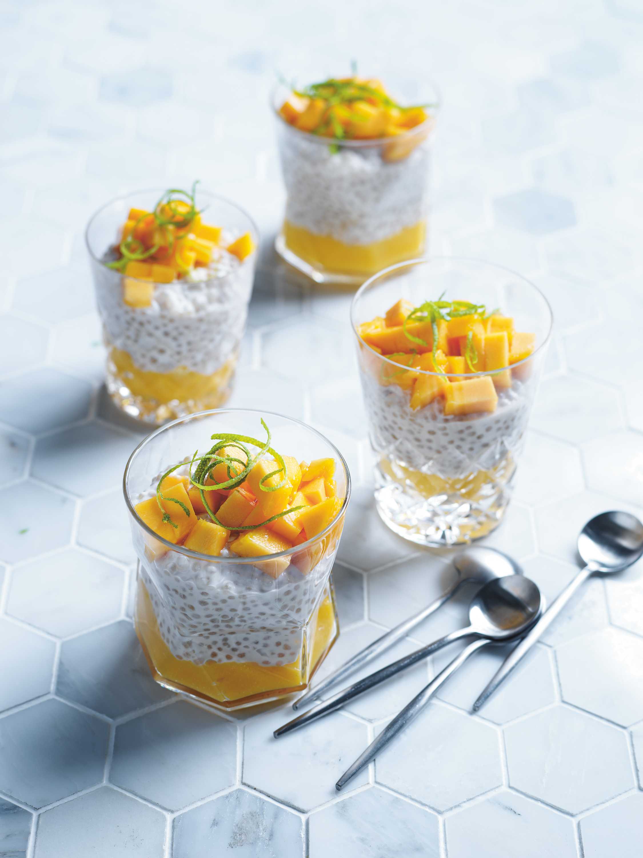 Coconut sago with lemongrass curd and fresh mango recipe - ABC News