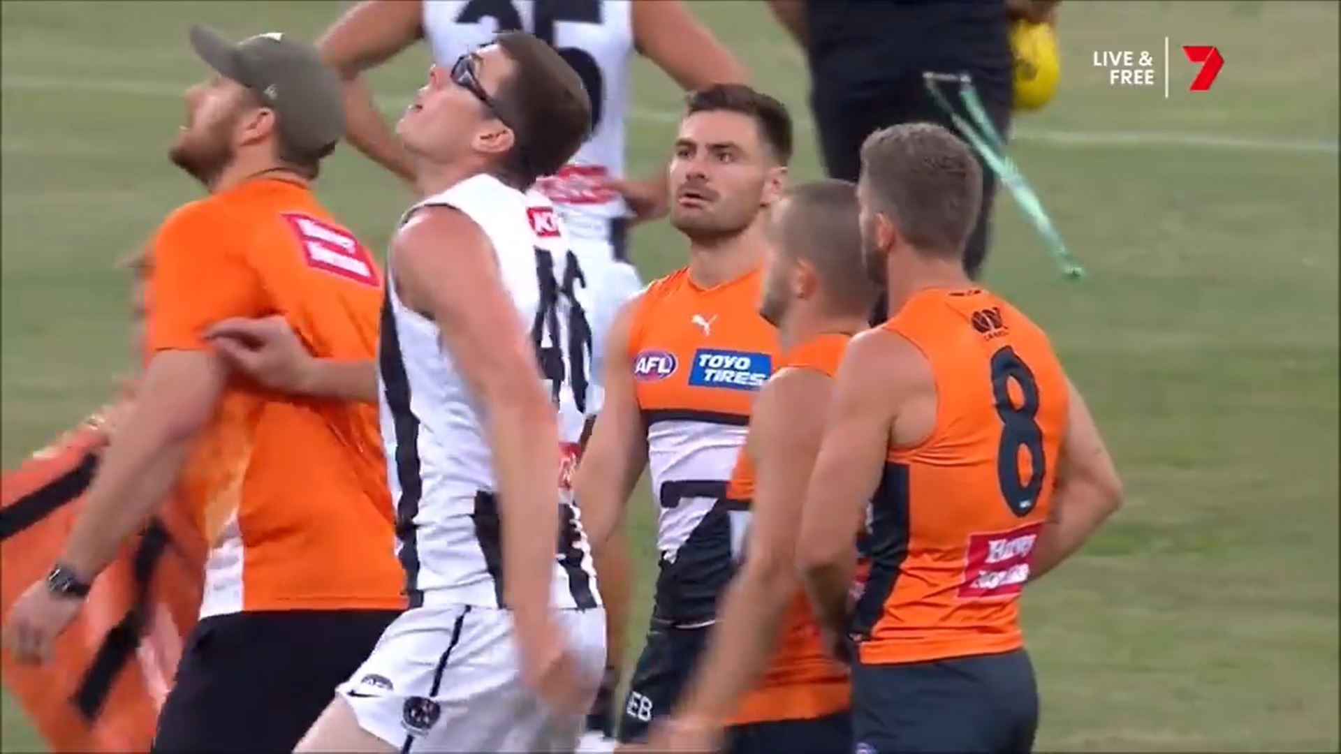 Collingwood's Mason Cox apologises for pre-match bump on GWS Giants ...