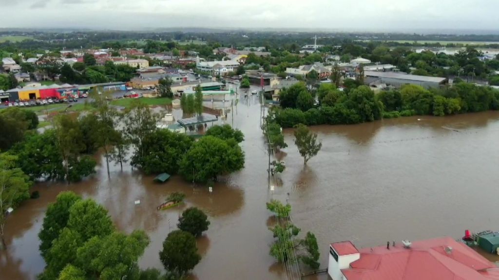 Drone vision shows the extent of flooding in Camden - ABC News