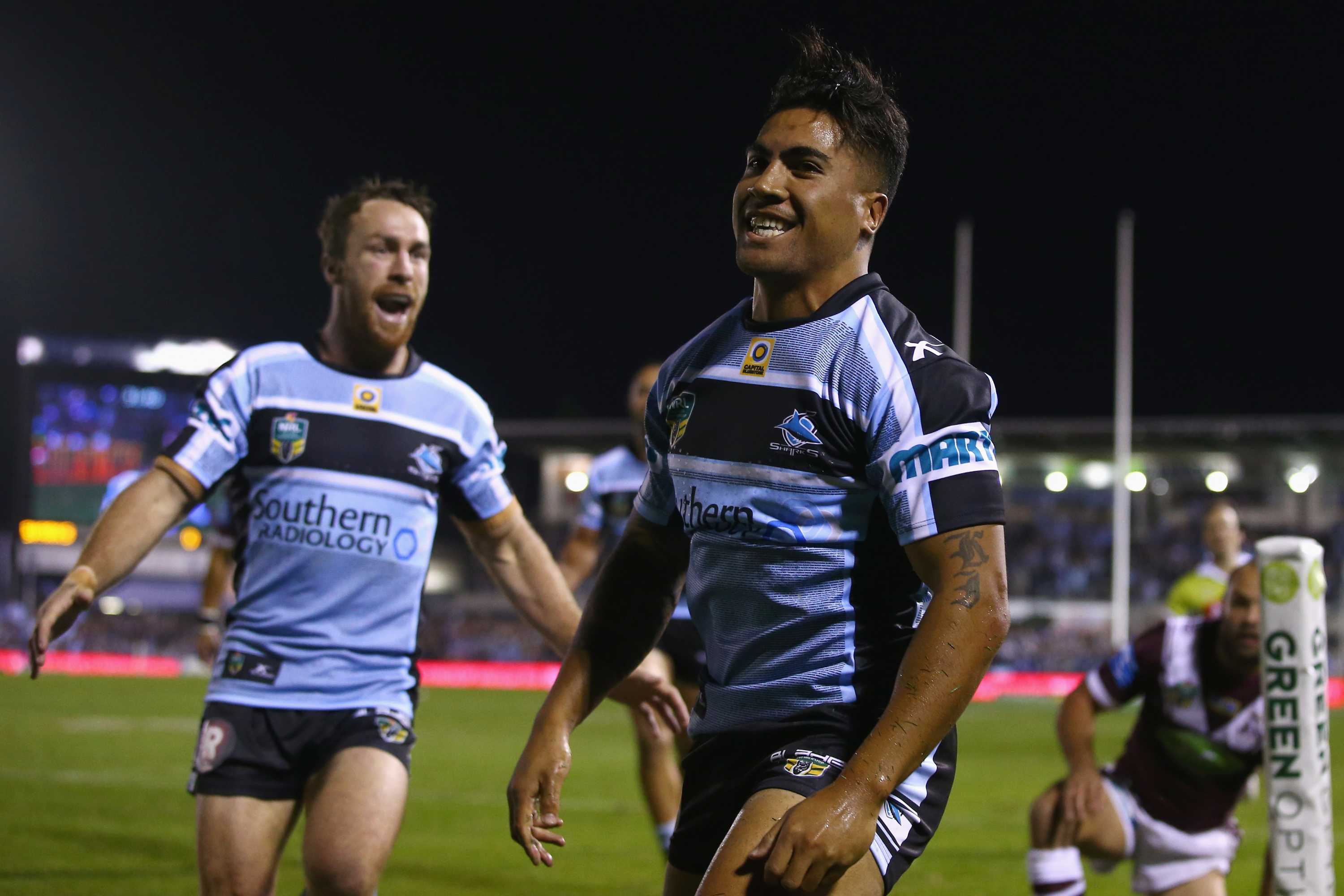 Cronulla Sharks beat Manly 20-12 to go to top of NRL ladder for first ...