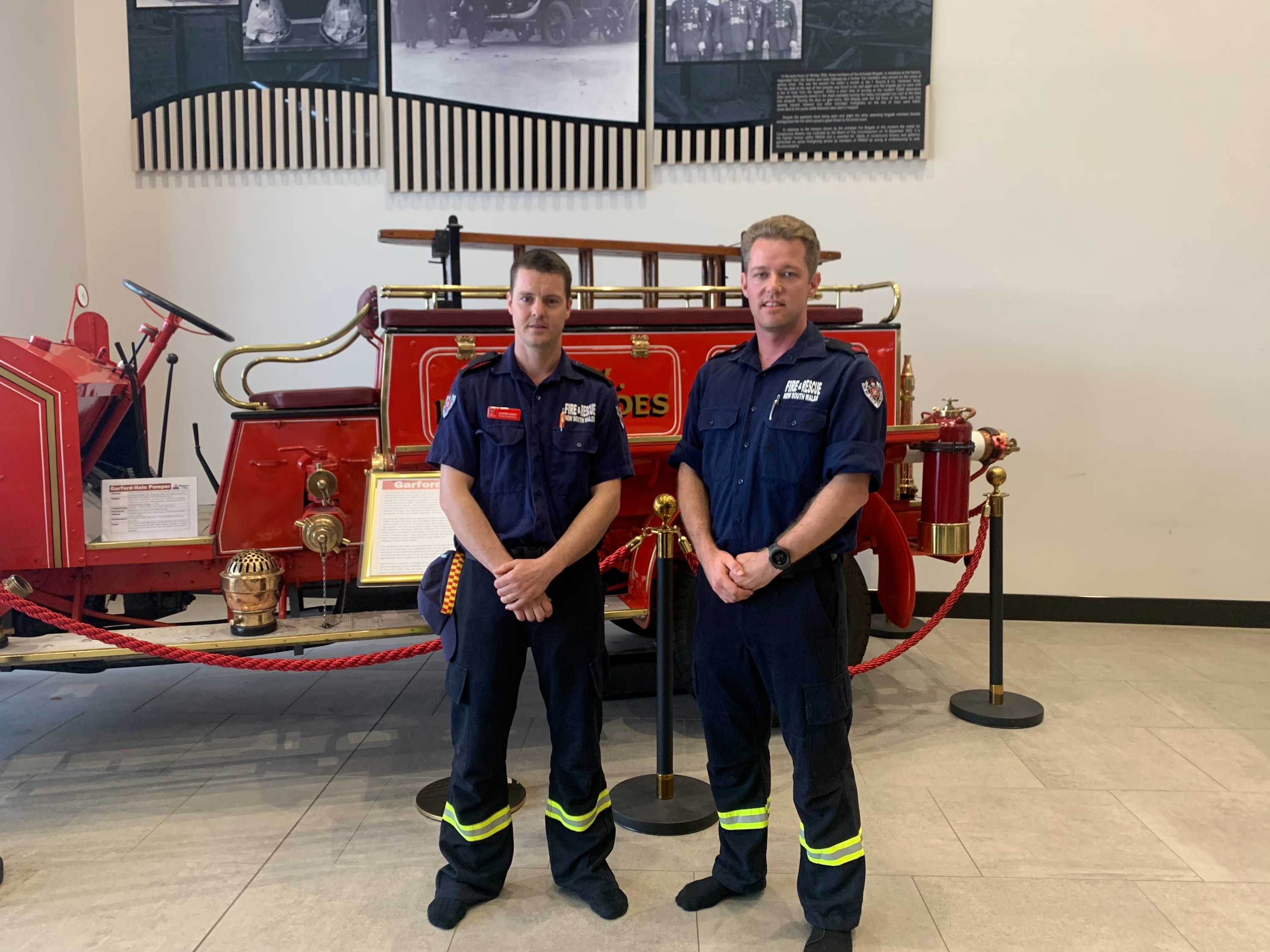 Firefighters survive after being trapped in burning fire truck during ...