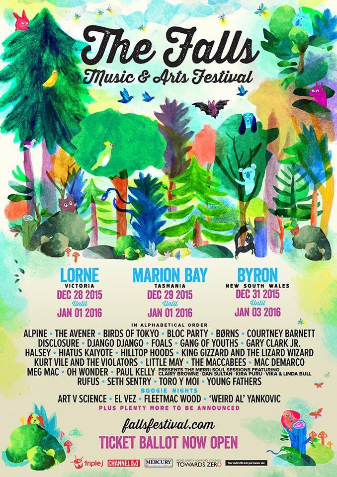 Falls Festival 2015 line-up includes Bloc Party, Paul Kelly and Weird ...