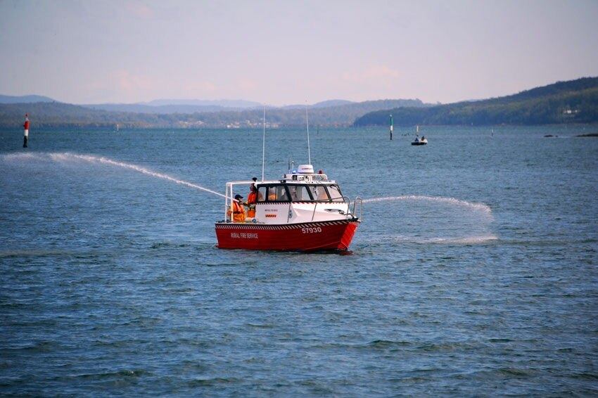 RFS trials 'fire boat' in Port Stephens - ABC News