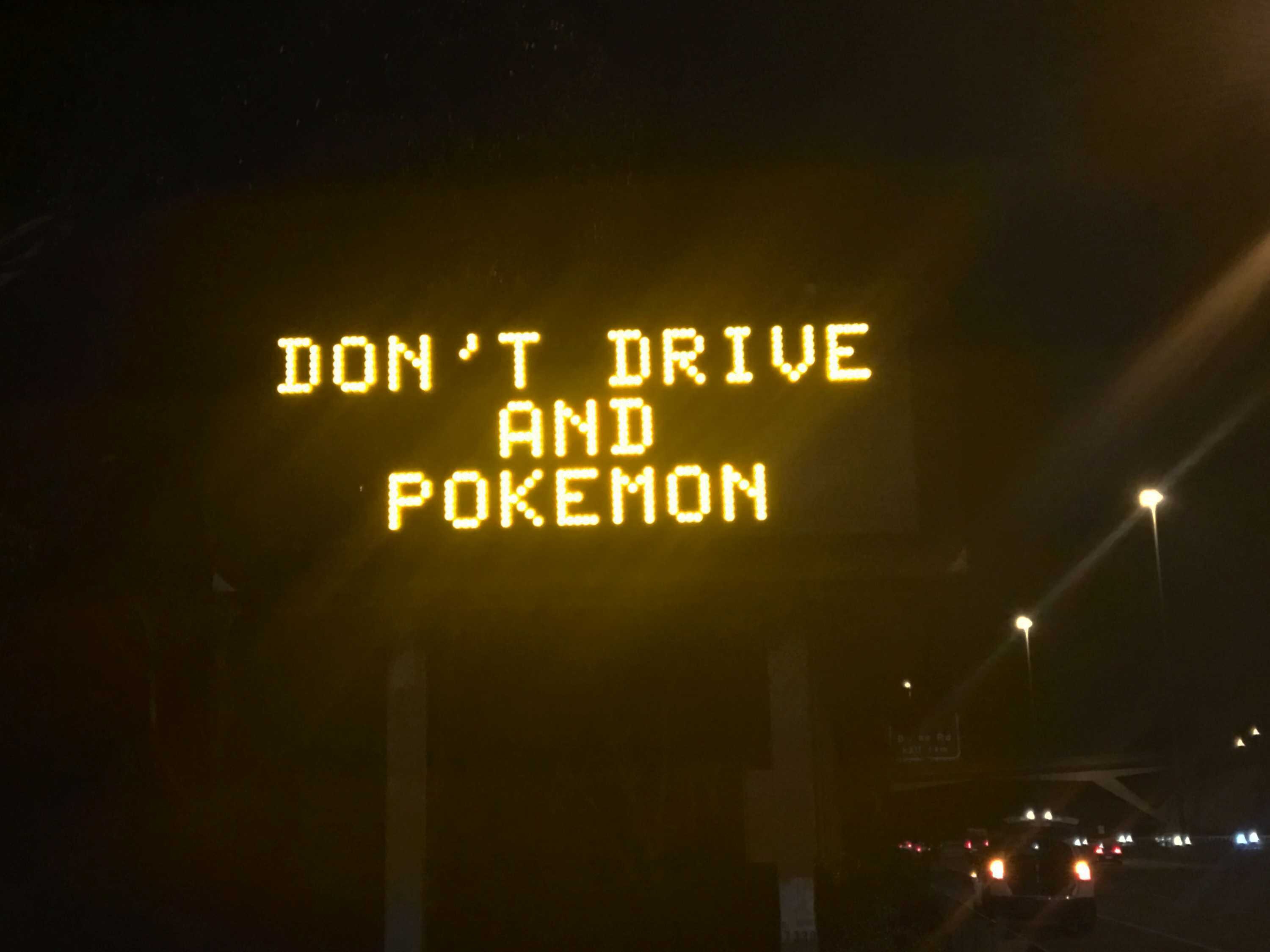Pokemon Go: Safety signs warn Melbourne drivers against playing game ...