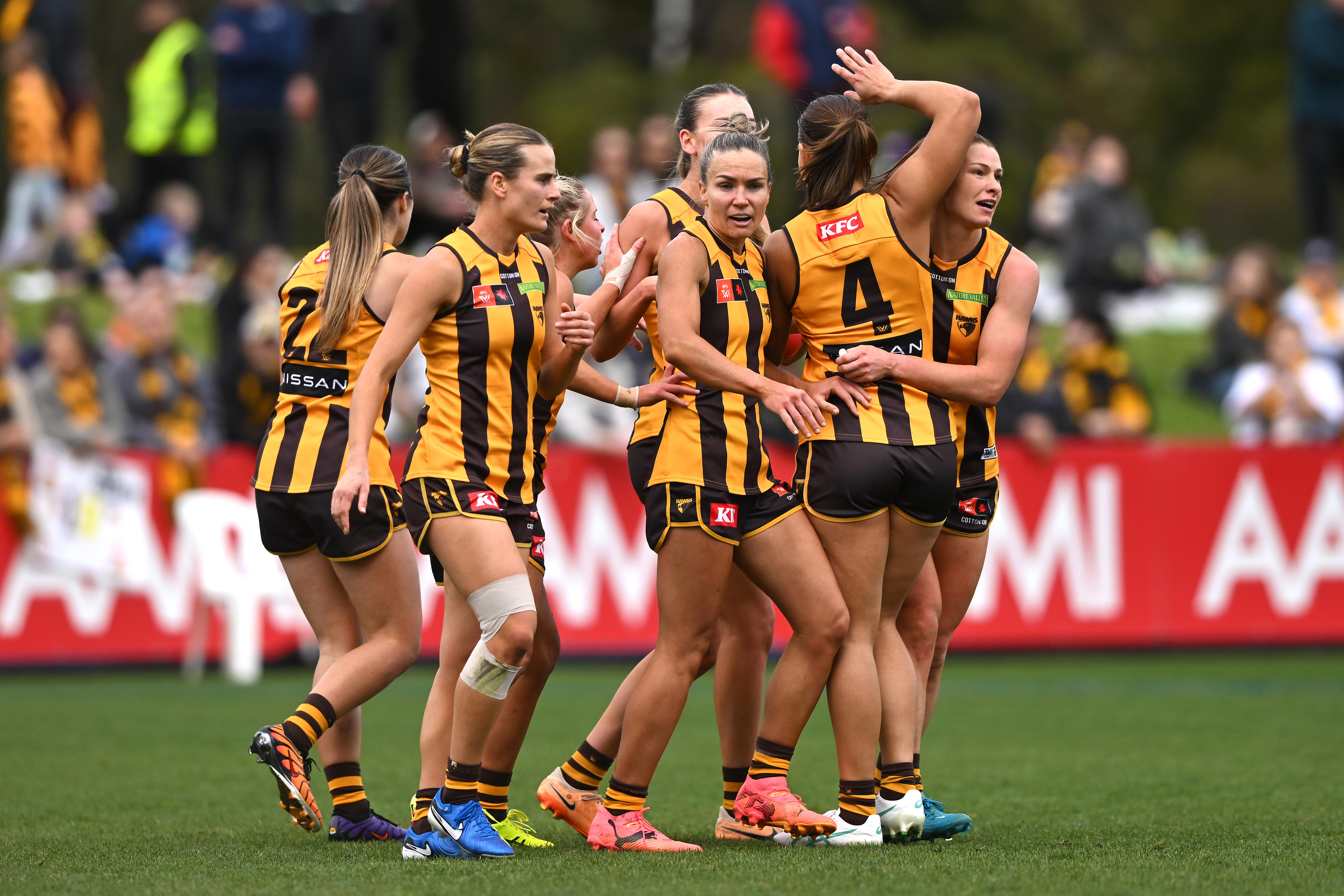 Hawthorn Hawks defeat Geelong Cats by 18 points in AFLW - ABC News