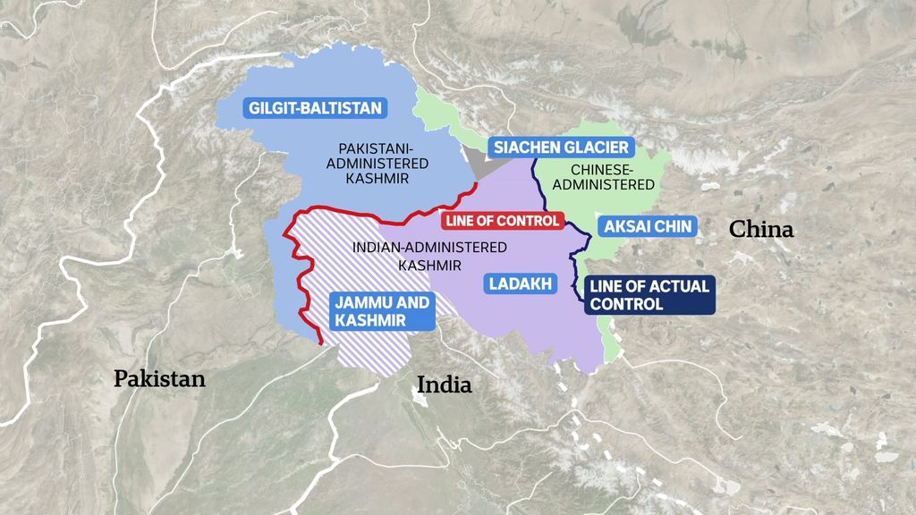 Map shows the conflict area along the Pakistan-India border. - ABC News