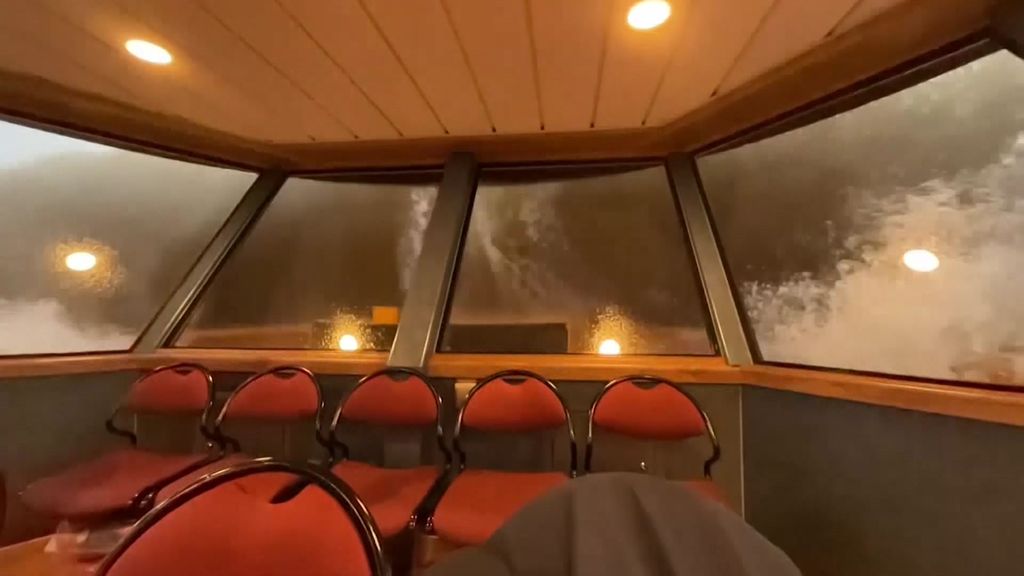 Wave smashes windows on German ferry as wild weather batters Europe and ...