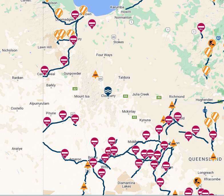 Floods cut off 'entire road networks' near Queensland-NT border as ...