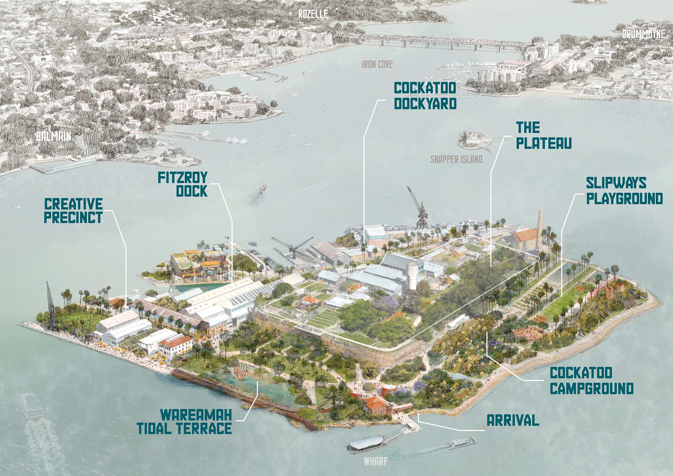 Plan revealed to transform Cockatoo Island into arts and culture ...