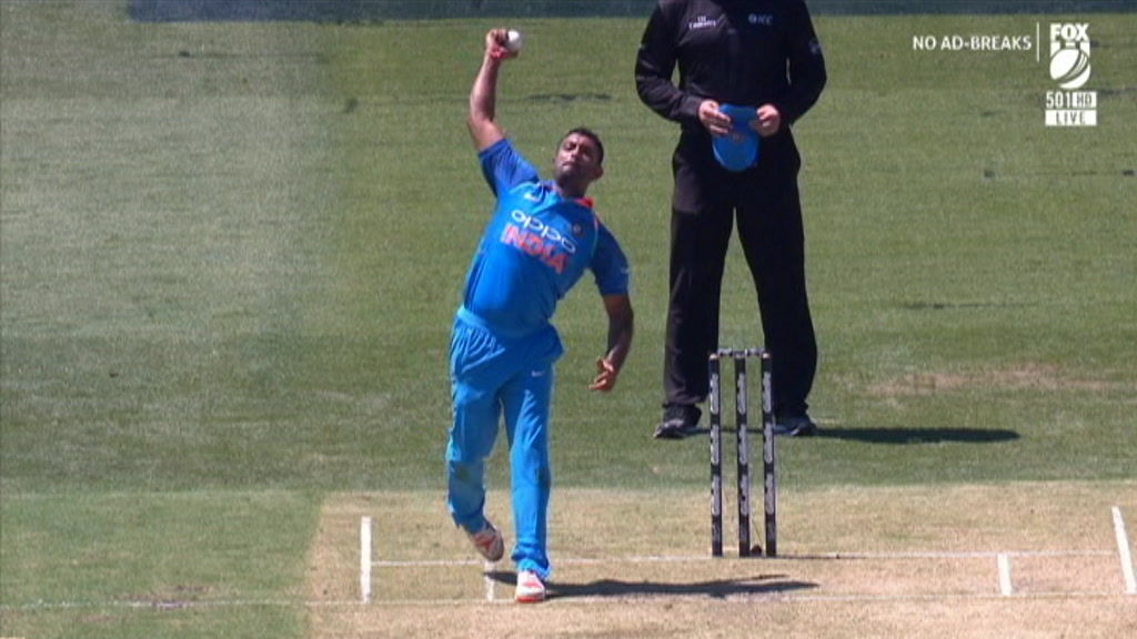 Indian off-spinner reported for suspect bowling action - ABC News