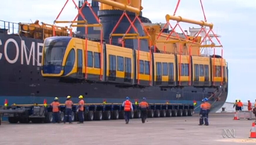 Light rail plans on track as trams arrive - ABC News