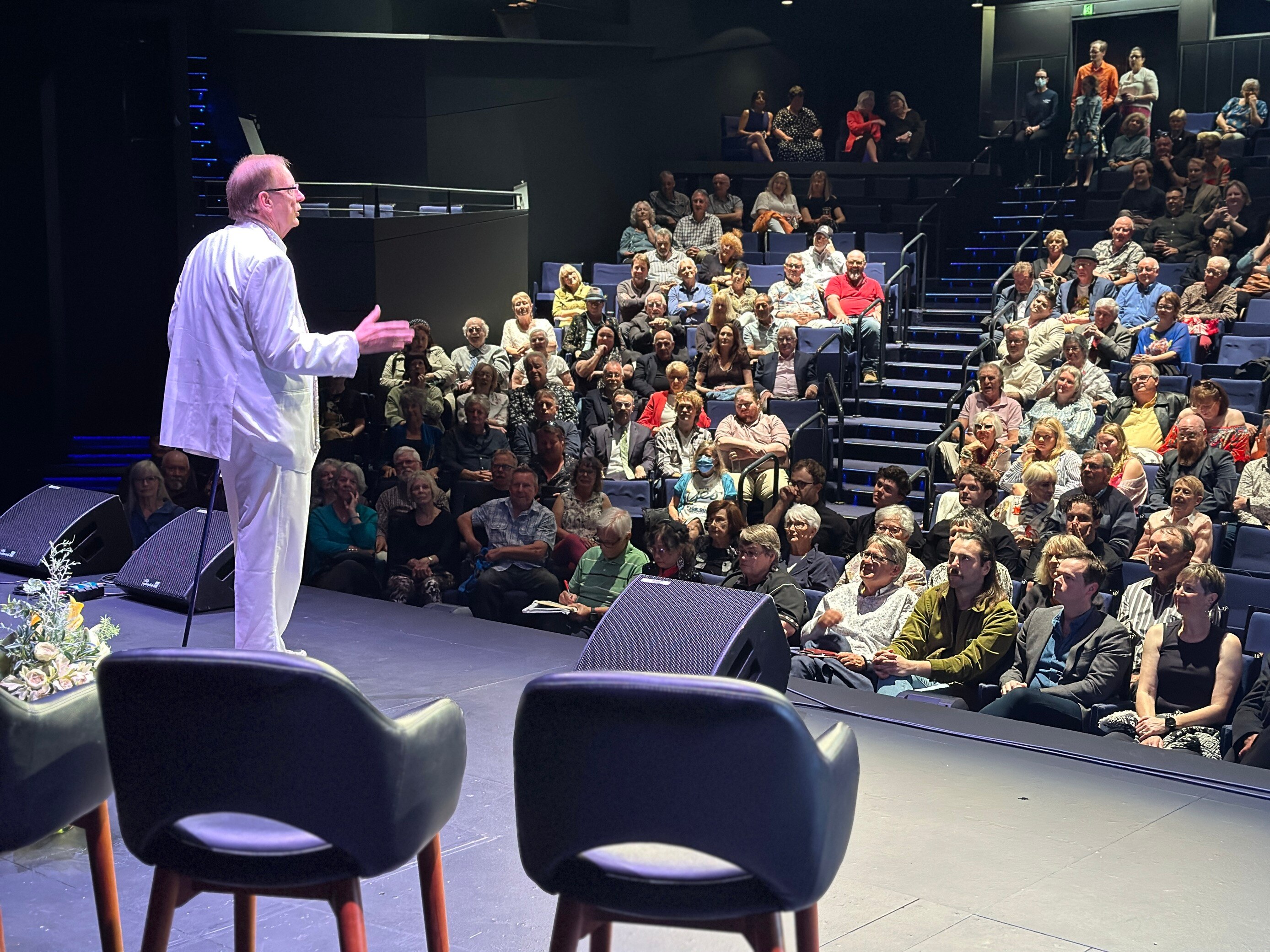 Peter Goers farewells ABC Evenings audience live at Dunstan Playhouse ...