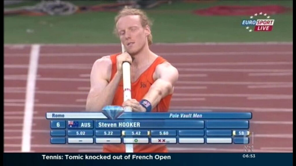 Steve Hooker finishes sixth in Rome - ABC News
