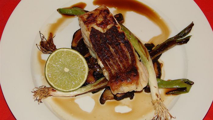 Pan fried coral trout, gingered shiitake, grilled shallots - ABC News