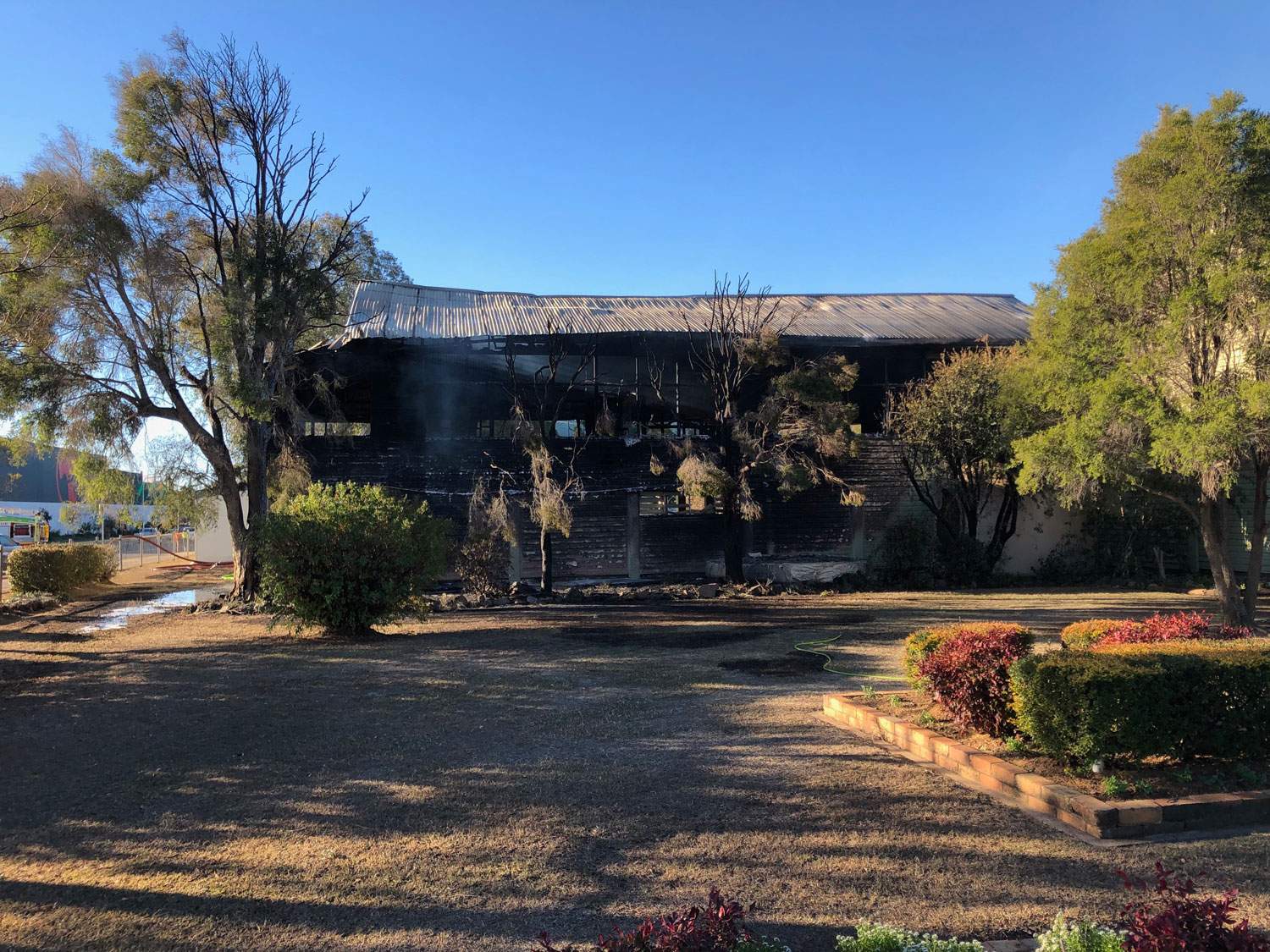 Warwick East State School building engulfed by fire - ABC News