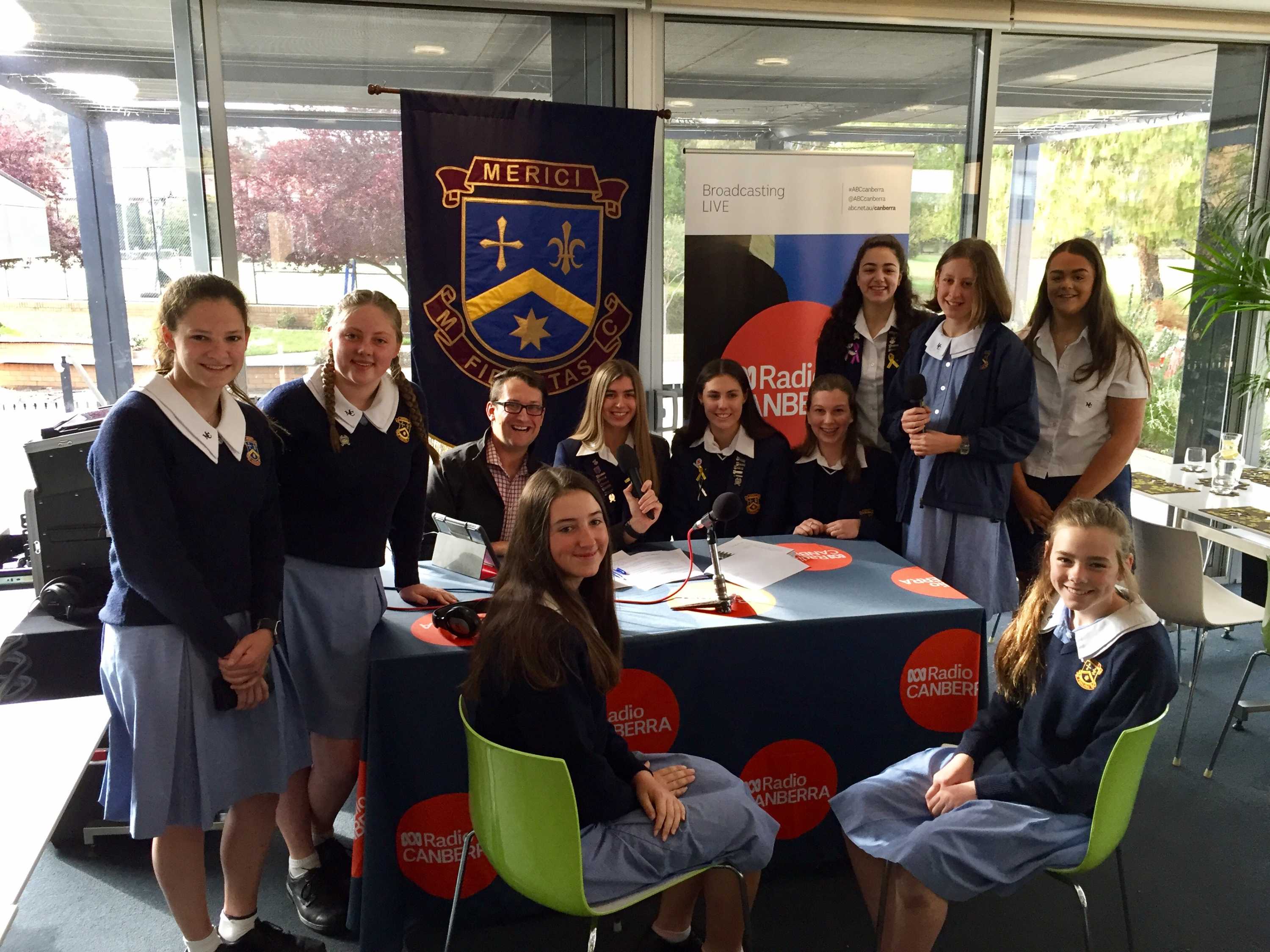 Coming to you from Merici College - it's International Day of the Girl ...