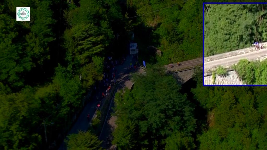 Cyclist falls off a bridge during race - ABC News