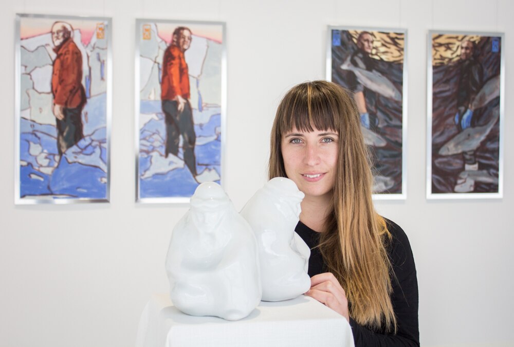 New Town artist Marion Abraham paints portraits of master and ...