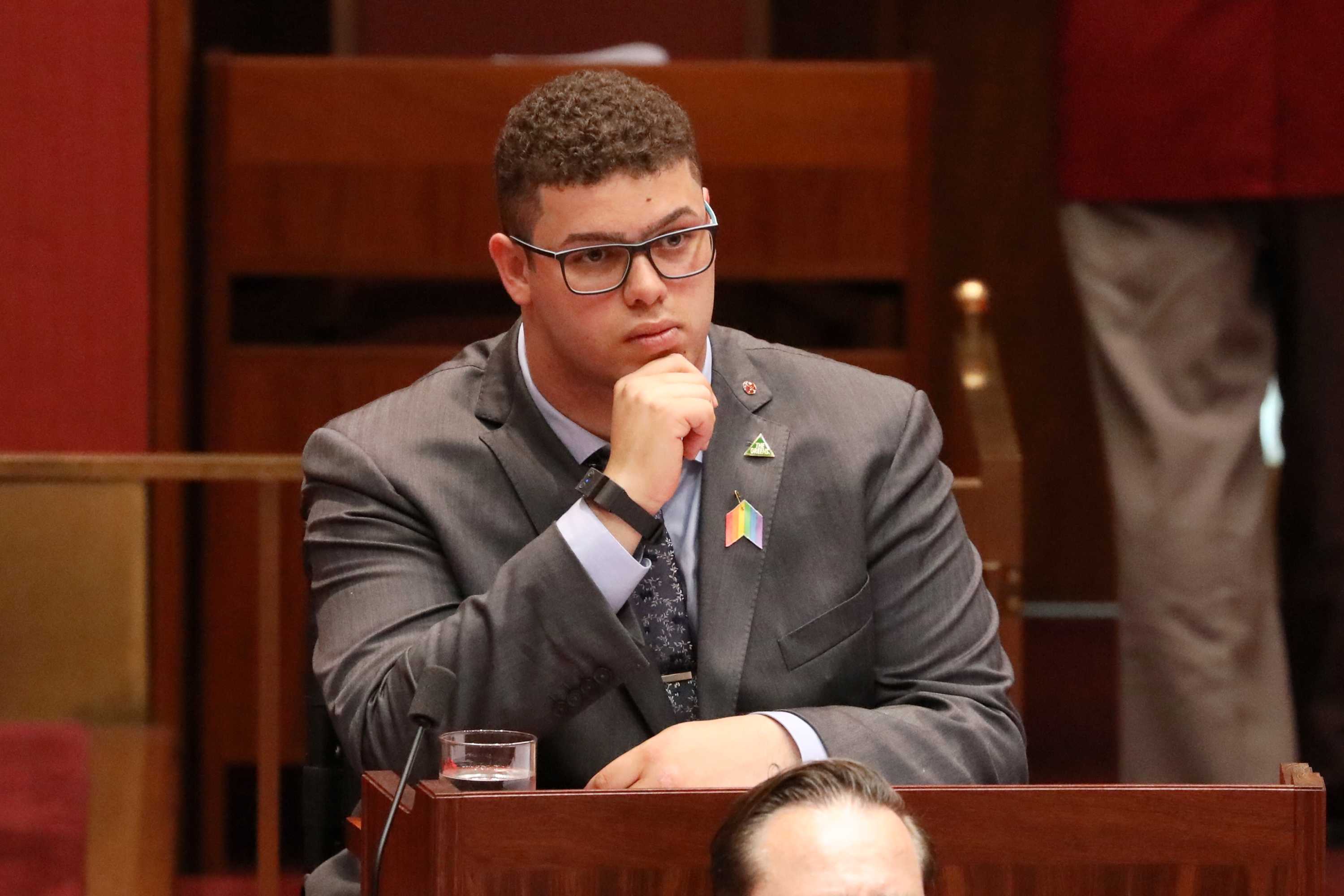 Jordon Steele-John has the loneliest seat in the Senate, and it's ...