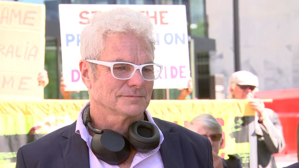 David McBride and defence lawyer Mark Davis outside ACT Supreme Court ...