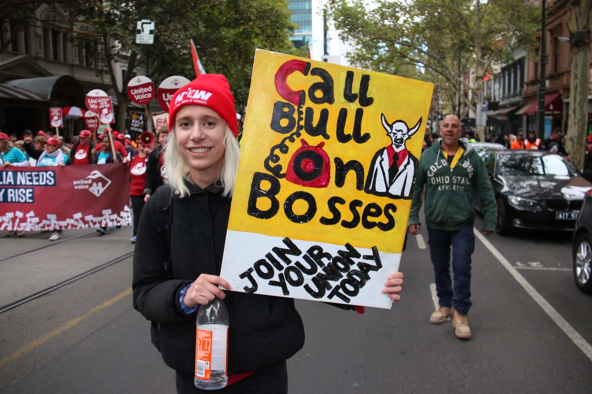 Union rallies shut down central Melbourne demanding industrial law ...