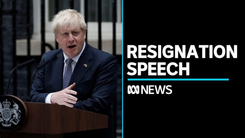 British PM Boris Johnson announces his resignation - ABC News British PM Boris Johnson announces his resignation - ABC News