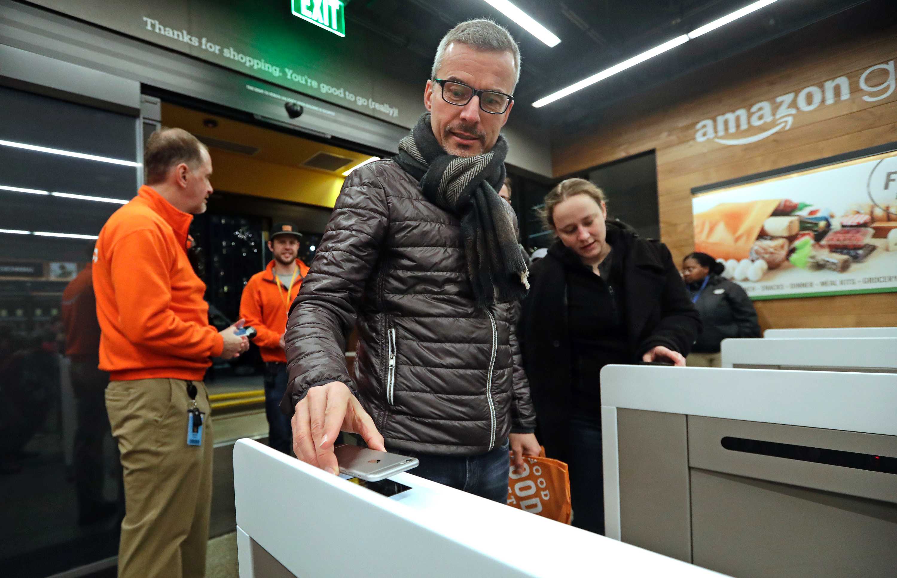 Amazon Go concept store opens to public, ditching registers for ...
