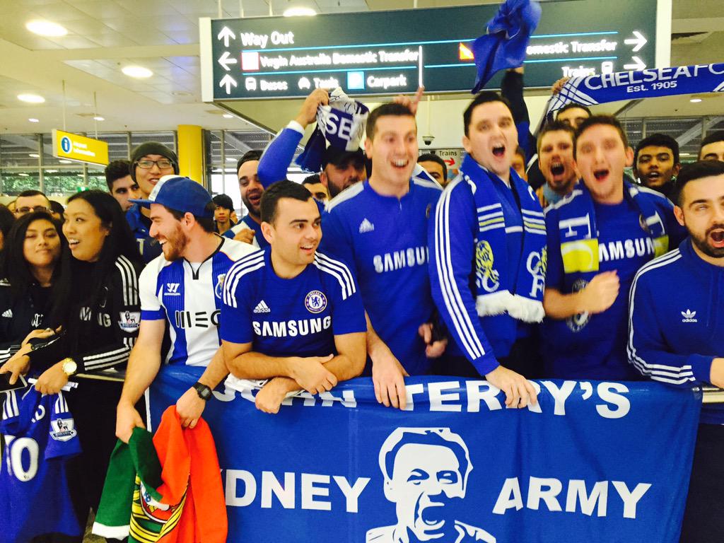 Chelsea FC arrives to rowdy welcome in Sydney ahead of sold-out ...