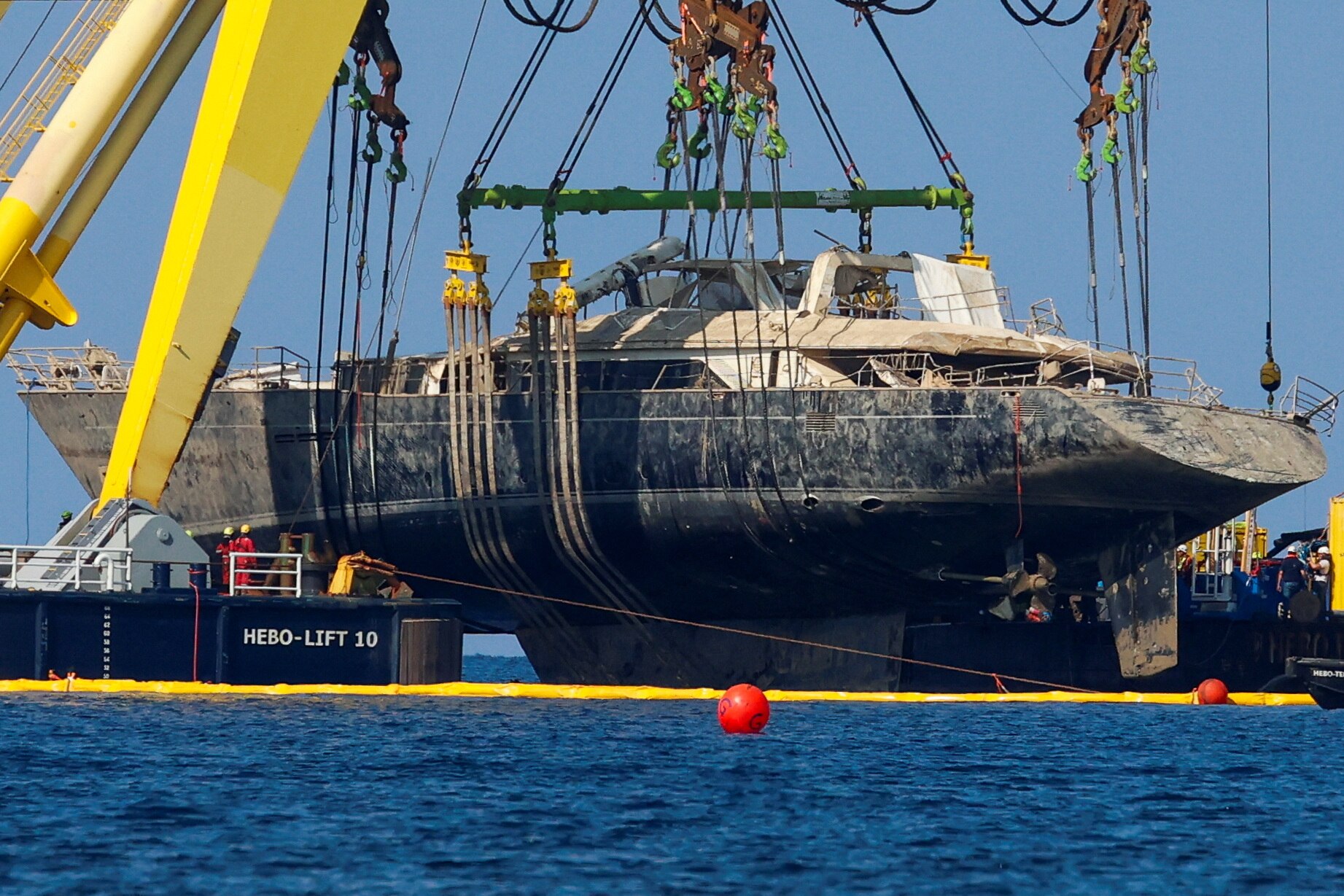 Inside the 'delicate' operation to hoist Mike Lynch's superyacht back ...